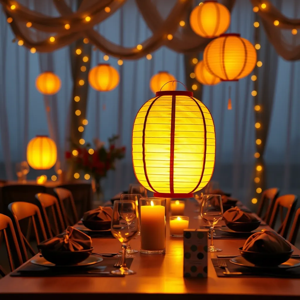 Enhancing Spaces with Paper Lantern Table Centerpieces