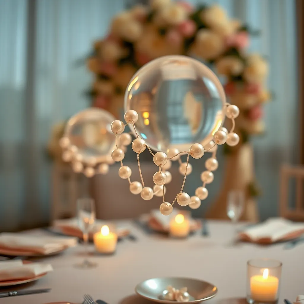 Floating Pearls for Elegant Wedding Centerpieces