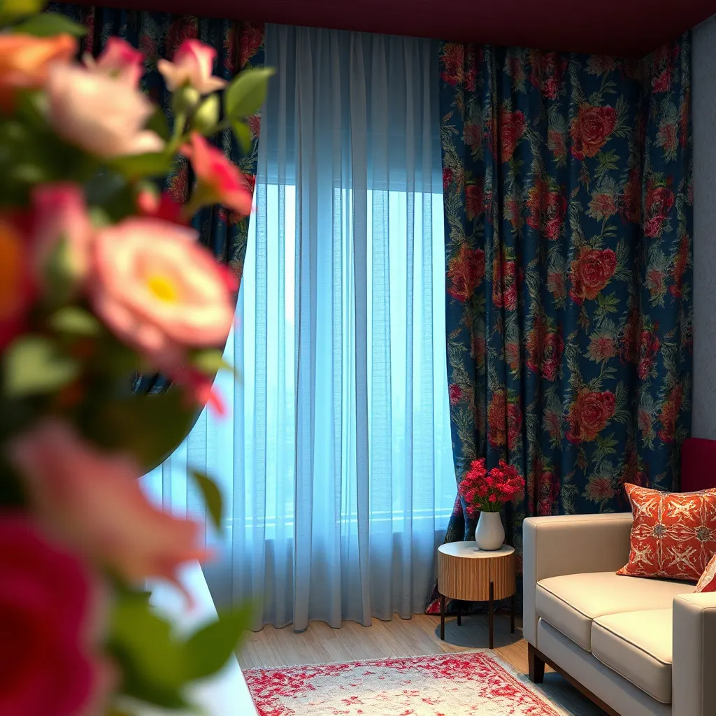 The Aesthetic and Functionality of Multi-Colored Floral Curtains